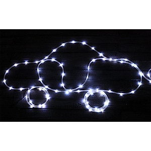 KOMOON Rope Lights 39 Ft 120 LED Battery Operated String Lights Waterproof Christmas Decorative Fairy Lights for Outdoor Indoor Party Patio Garden Yard Holiday Wedding (White)