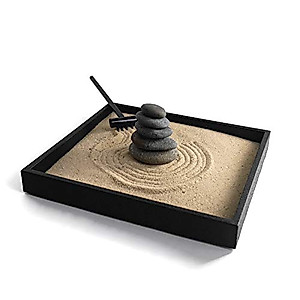 Stacking Stones Handmade Zen Garden Desktop Gift Ideas for Office Decor Relaxing Desk Accessories Natural Kit with Stackable Rocks for Relaxation and Stress Reduction