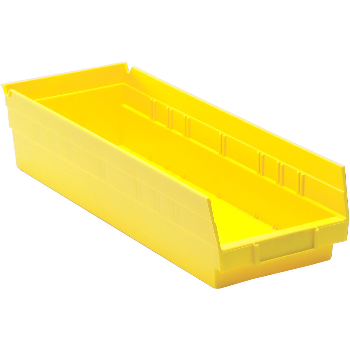 Quantum Storage Systems QSB104YL 20-Pack 4" Hanging Plastic Shelf Bin Storage Containers, 17-7/8" x 6-5/8" x 4" , Yellow