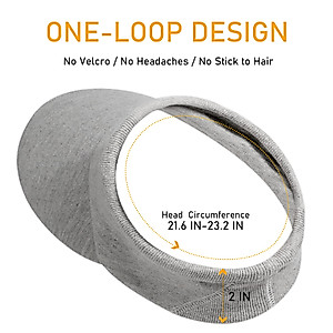 Winter Sport Sun Visors for Women Elastic Sports Hat Sun Protection Caps Knitted Cotton Ponytail Caps Golf Visor Hats Grey