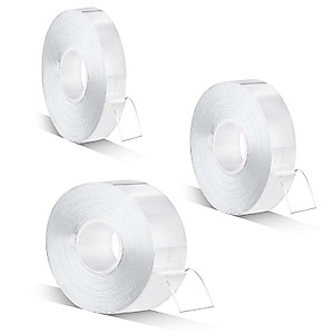 3 PCS Double Sided Adhesive Duct Tape Heavy Duty,Waterproof Reusable Strong Wall Tape Picture Hanging Strips Poster Carpet Tape.