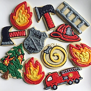 Fire Department Station Cookie Cutter 10 Piece Set from The Cookie Cutter Shop – Tin Plated Steel Cookie Cutters