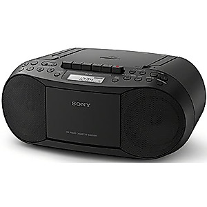 Sony Cfds70-Blk CD/MP3 Cassette Boombox Home Audio Radio, Black, with AUX
