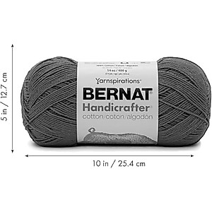 Bernat Handicrafter Cotton Yarn, Gauge 4 Medium Worsted, Blue Camo