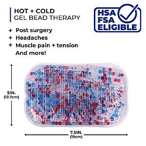 Thrive Reusable Gel Ice Pack for Injuries (2-Pack), FSA and HSA Approved, Flexible Hot and Cold Compress for Knees, Ankles, Arms, and Back