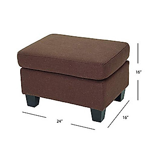 Christopher Knight Home Rosella Fabric Ottoman, Chocolate