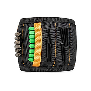 Magnetic Wristband with 15 Strong Magnets for Holding Screws, Nails, Drill Bits - Best Tool Organizers and Gift for Men, DIY Handyman, Father/Dad, Husband, Boyfriend, Women