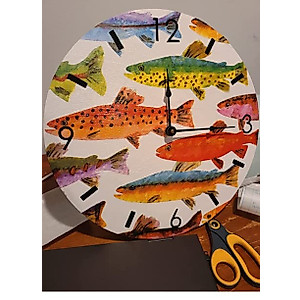 Printed Tissue Paper for Gift Wrapping with Design (Colorful Painted Fish), 24 Large Sheets (20x30)