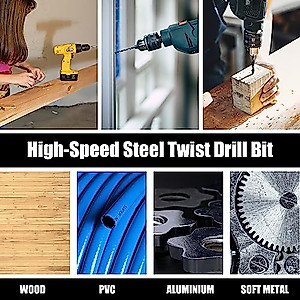 Extra Long Drill Bit Set, 5Pcs 150mm~160mm High Speed Steel Straight Shank Tool Wood Drill Bits Set 2-5 mm