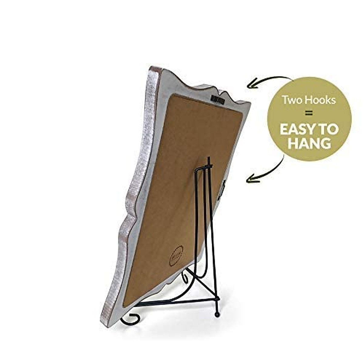 Small Chalkboard Sign with Easel (11x13") + White Liquid Chalk Marker | Hanging or Freestanding Framed Chalkboard with Hand Crafted Sweetheart Frame - Multipurpose | Small Chalkboard Sign