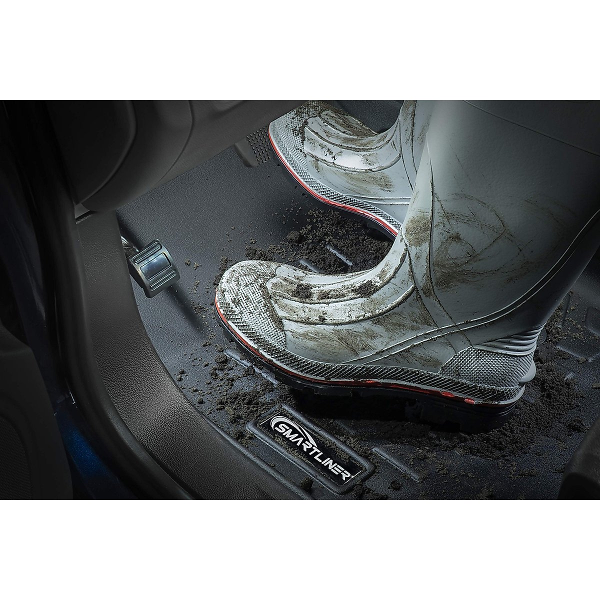 SMARTLINER Floor Mats - Cargo Liner Behind 3rd Row Set Black Compatible with 18-21 Expedition/Navigator 2nd Row Bench Seat (no Max or L)