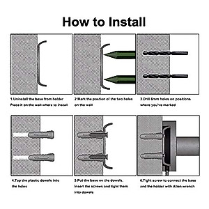 Hair Dryer Holder Wall Mount, Stainless Steel Blow Dryer Rack, Chrome Finished, Hidden Mounted, Copper Fastening