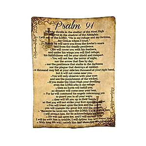Psalm 91 Blanket Christian Gifts (50x40inch)- Religious Throw Blanket Soft Lightweight Cozy Plush Warm Blankets for Women Men