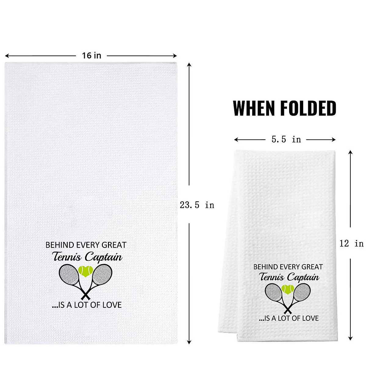 ZJXHPO Tennis Team Captain Kitchen Towel Best Captain Ever Towels Gift Tennis Captain Appreciation Gift Tennis Captain Housewarming Gift (Tennis Captain Towel)