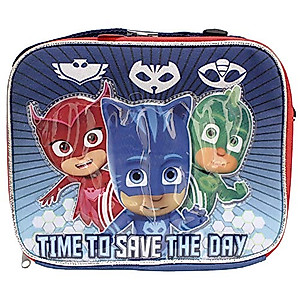 PJ Mask School Insulated Lunch Box Catboy Owelette Gekko Time to Save the Day