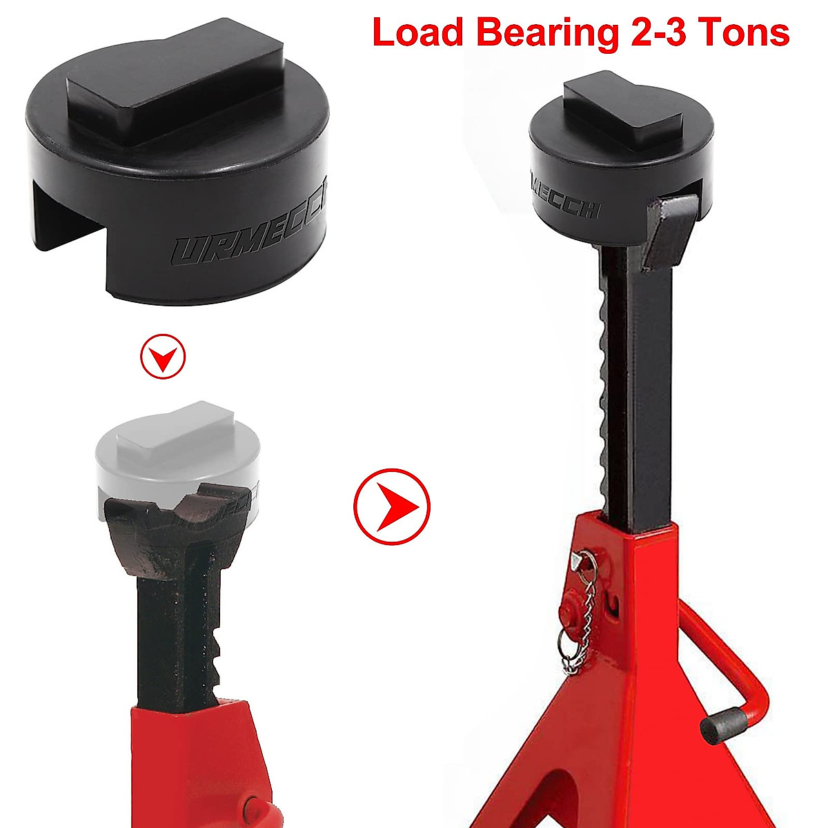 Universal Jack Pad for BMW and Mini, Slotted Rubber Jack Pad Square Polyurethane Jack Pad Frame Rail Protector Adapter for Jack Stand Jack Block (2 Pack)