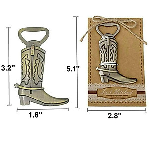 Bottle Opener, SeeSky 20 Pcs Cowboy Boot Bottle Opener Party Favor Return Gifts for Guest Wedding Party Souvenir Birthday Bridal Shower (20 Pcs Boot Bottle Opener)