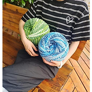 DDL&HEXI Feather Yarn,Velvet,Multi-Color 3 skeins of 100g (3.53oz*3=10.5oz)-Polyester-(96 * 3=290 Yards) (05)