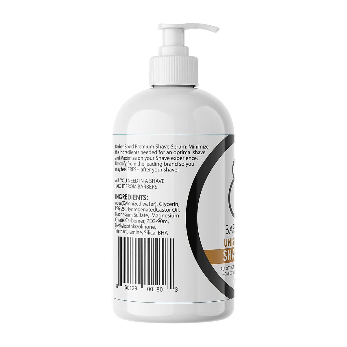 Barber Bond® Premium Unisex Full Body Shave Serum (8oz) Clear Shave Gel