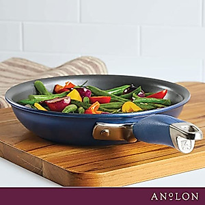 Anolon Advanced Hard-Anodized Nonstick Frying Pan / Nonstick Skillet, 8 Inch, Indigo