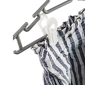 Yopay 50 Pack Hanger Clips for Hangers, Multi-Purpose Plastic Hanger, Easily Clip on Clothing Pants, Strong Pinch Finger Clips for Home, Office, Travel, White