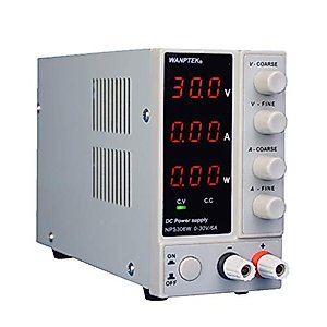 DC Power Supply Variable 0-30V 0-6A 180W Adjustable Switching Regulated Power Supply Digital Power Supply with High Precision 4-Digits Display