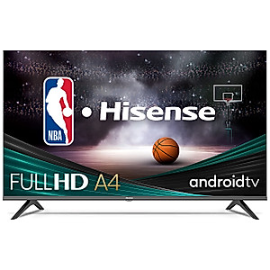 Hisense A4 Series 40-Inch Class FHD Smart Android TV with DTS Virtual X, Game & Sports Modes, Chromecast Built-in, Alexa Compatibility (40A4H, 2022 New Model)