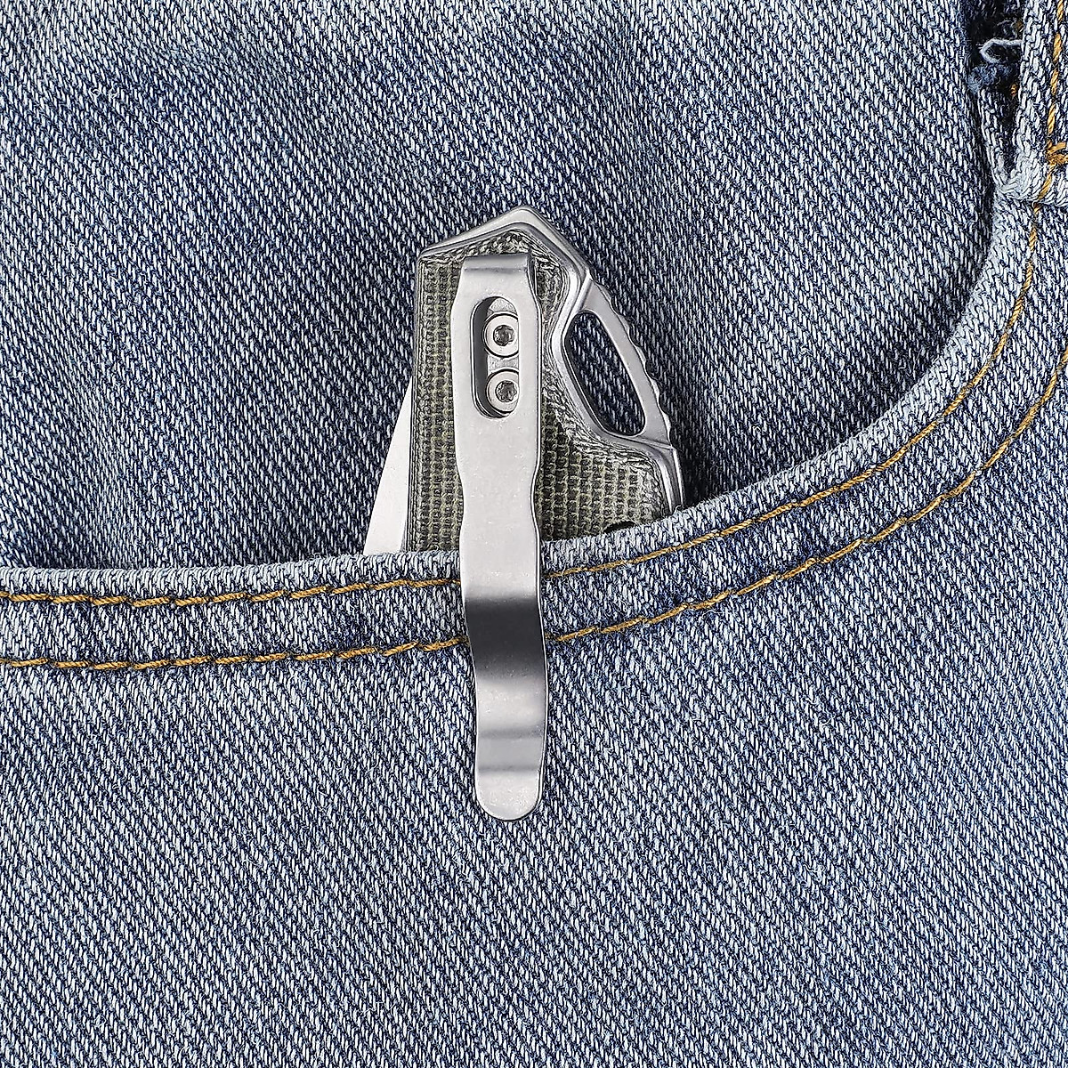 Kizer Assassin(XL) EDC Knife 154CM Steel, Micarta Handle Pocket Knife Flipper Opener Folding Knives V4549C1