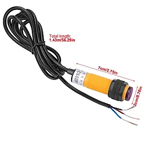 Infrared Ray Through-Beam Reflection Optical Photoelectric Switch Sensor E18-B03P1 5-30cm DC 3 Wire 6-36V PNP IR Photoelectric Sensor Switch