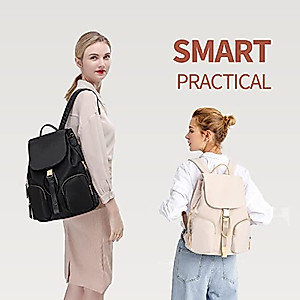 FULL DESIGN Travel Laptop Backpack for Women, 14 Inch Carry On Backpack for Daily Use, Water Resistant College Nurse Doctor Teacher Casual Daypack for Weekender Business Work Hiking