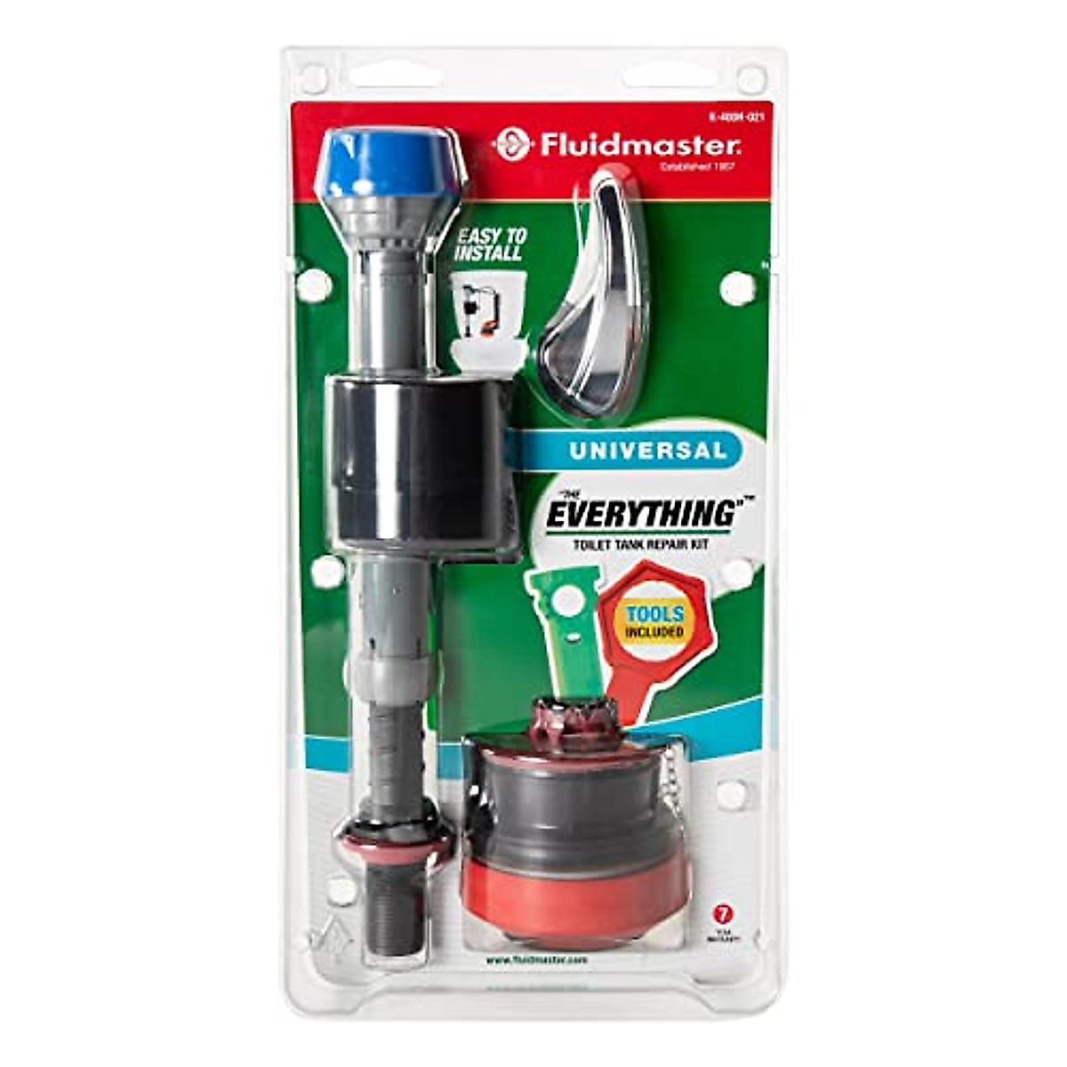 Fluidmaster K-400H-021-P8 PerforMAX 2-Inch Everything Toilet Repair Kit, No Size, Multicolor