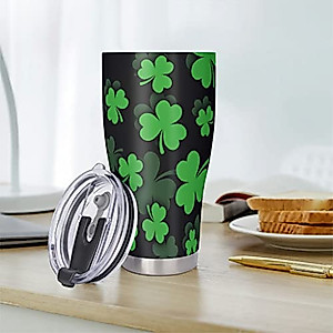 Legendnatoo St.Patrick's Day Tumbler Stainless Steel Vacuum Insulated Easy to Clean Travel Coffee Mug for Adult & Teens & Kid Multicolor 900ml(30oz)