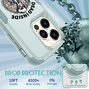 Plakill for iPhone 14 Pro Max Protective Case Designer Drop Tested Cute Cases for Women Girls Shockproof Protection Rugged Heavy Duty Bumper Phone Cover for iPhone 14 Promax (Coffee Skeleton)