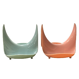 2 Pack Non-Skid PP Plastic Pot Lid Stand , Cover Holder Sets Lid Rack, Multifunction 2 Side Pot Lid Holder , Pot Lid Stand for Home Kitchen, Holds 2 lids of any size or can be used as spoon rest