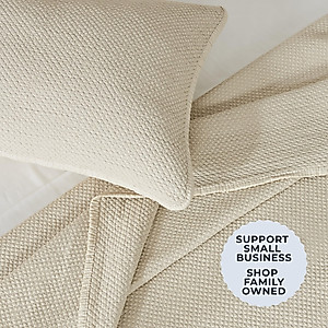 Great Bay Home King Size Tan Quilt Set. Stonewashed, Ultra-Soft, Lightweight Box Stitch Bedding Sets for Boys & Girls. College Dorm Essentials, 3 Piece Set, 1 Quilt 2 Pillow Shams (King, Sand)