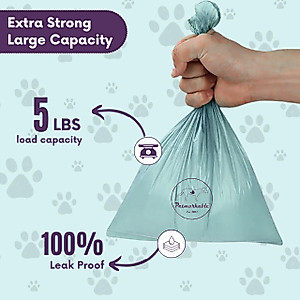 Petmarkable Complete Earth-Conscious Dog Waste Kit: Wheat Straw Waste Bag Dispenser with one corn starch 15-bag waste bag roll, Carabiner, Elastic Band for Secure Leash Attachment, Leak-Proof (Blue)