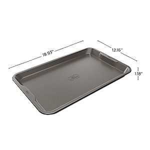 Ninja B30017 Foodi NeverStick Premium 11 inch x 17 inch Baking Sheet, Nonstick, Oven Safe up to 500⁰F, Dishwasher Safe, Grey