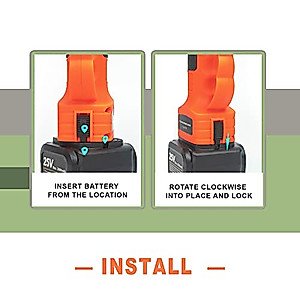 T TOVIA Electric Pruning Shears Battery, 25V 2Ah Lithium Battery for Mini Chainsaw, Compatible with Models GPS51-B2540 GPS72