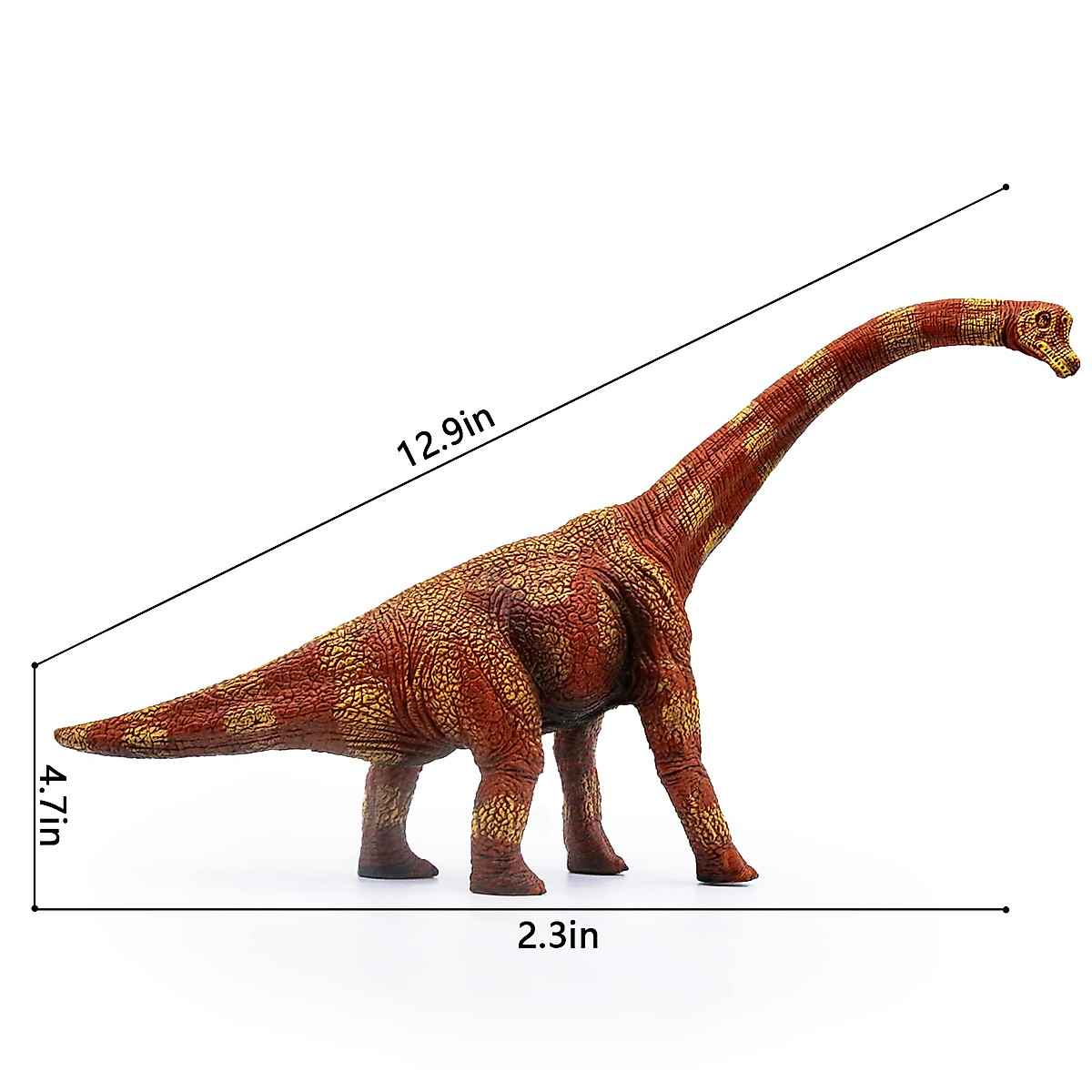 Large Dinosaur Toy Brachiosaurus 13.4”, Realistic Dinosaur Toy Figure, Plastic Hand-Painted Dinosaur Figurine Model, Educational Jurassic Dinosaur Action Figures for Collection Party Favor Home Décor