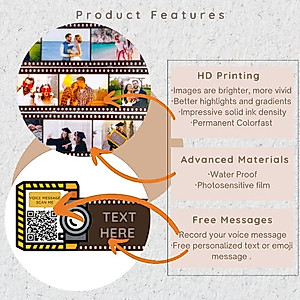 uniqicon Personalized Film Roll Photo Keychain,Unique Memory Camera Picture, Customized Gifts For Dad Mom Men Lover Day Gift