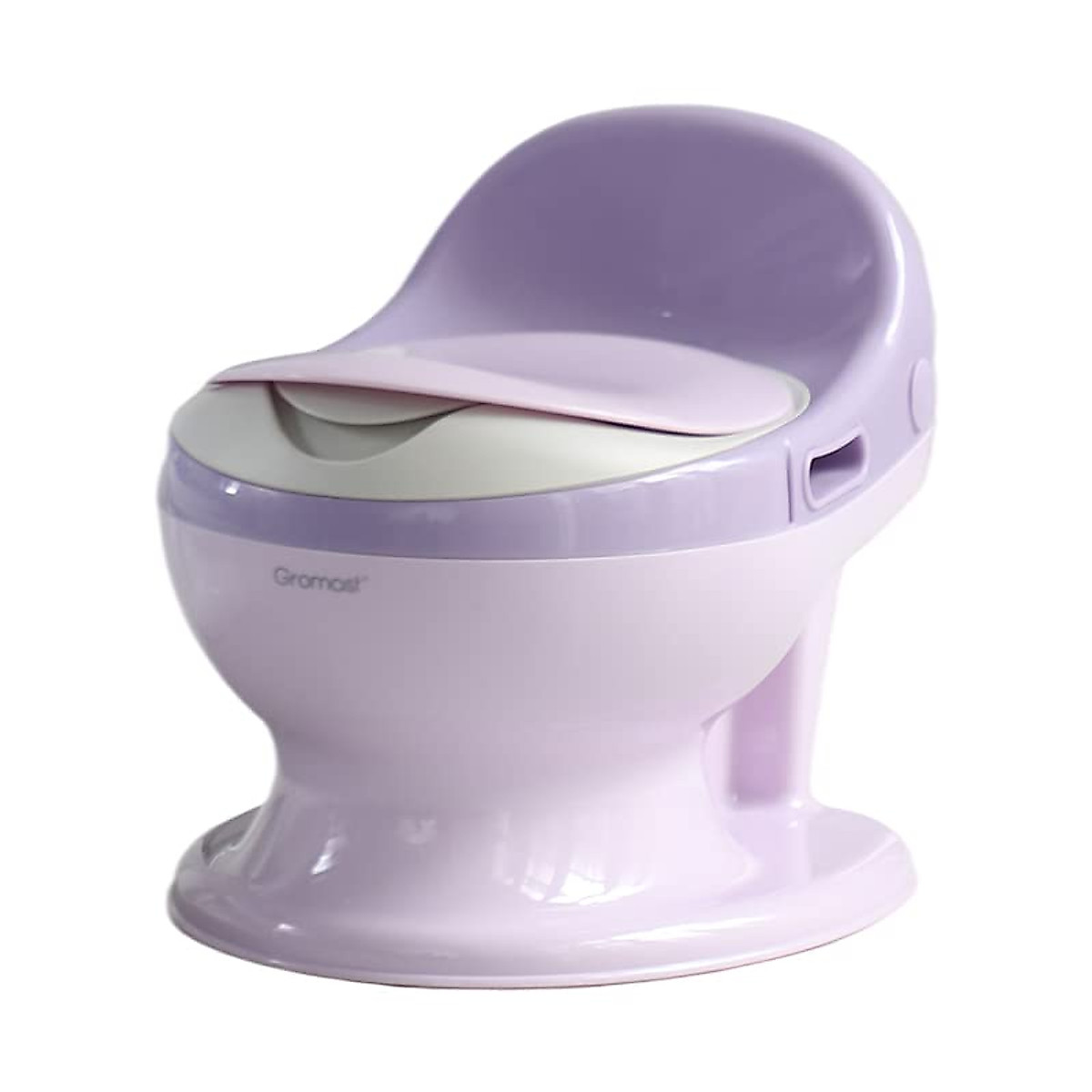 Toddler Potty, Gromast Baby Potty Training Toilet with Padded PU Seat and Removable Potty, Installation-Free Baby Toilet (Purple)