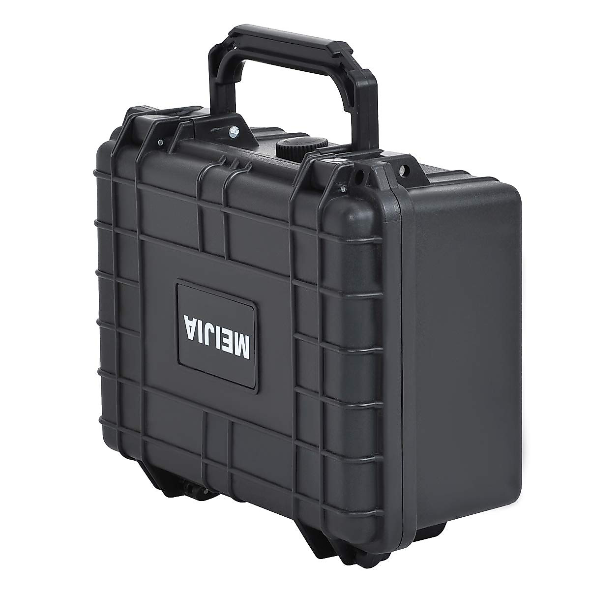 MEIJIA Portable Waterproof Protective Hard Case,Compact Camera Case with Customizable Fit Foam,Fit for Drones,Camera,Lens, 9.17inchx7.56inchx4.33inch, Black