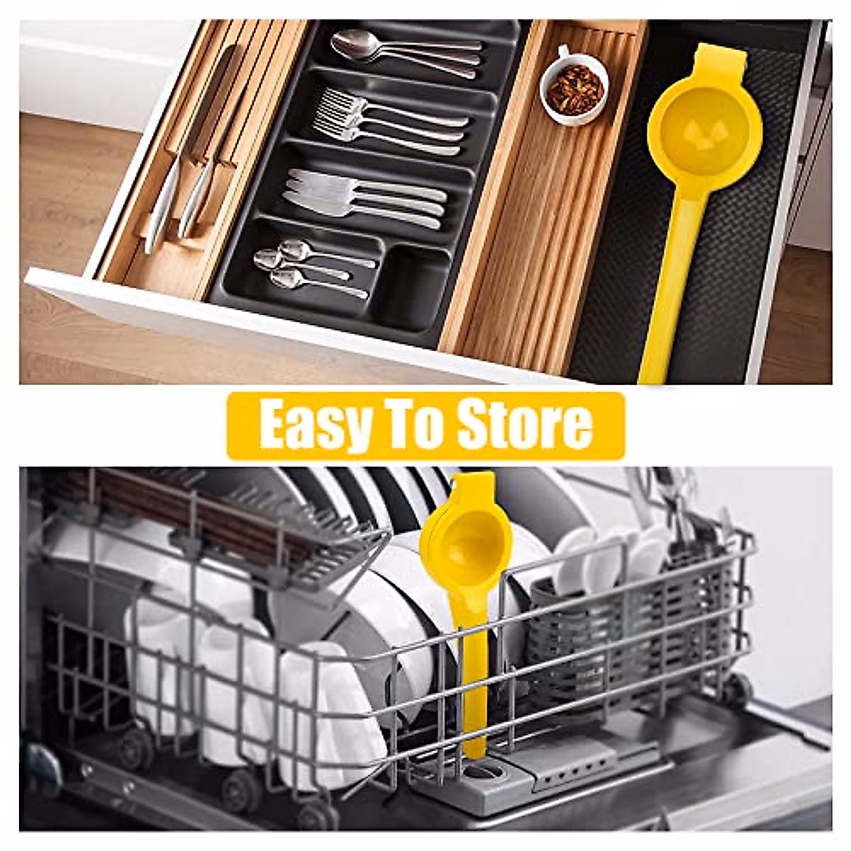 JIEJIE Lemon Squeezer - Lemon Juicer - Metal Manual Hand Juicer Tool, Lemon & Lime Squeezer,Kitchen Tools for citrus juicer & Dishwasher Safe