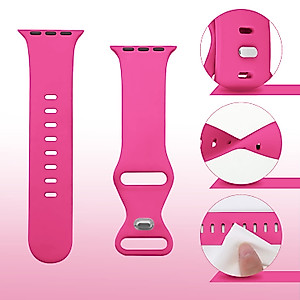 Tighesen Sport Bands Compatible with Apple Watch Band Ultra 2/Ultra SE Series 10/9/8/7/6/5/4/3/2/1 38mm 40mm 41mm 42mm 44mm 45mm 46mm 49mm S/M M/L for Women/Men Silicone iWatch Band