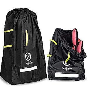 Durable Car Seat Travel Bag & Durable Stroller Bag for Airplane –– Ideal Gate Check Bag for Air Travel & Saving Money –– for Safe & Secure Car Seat and Double/Dual Stroller.
