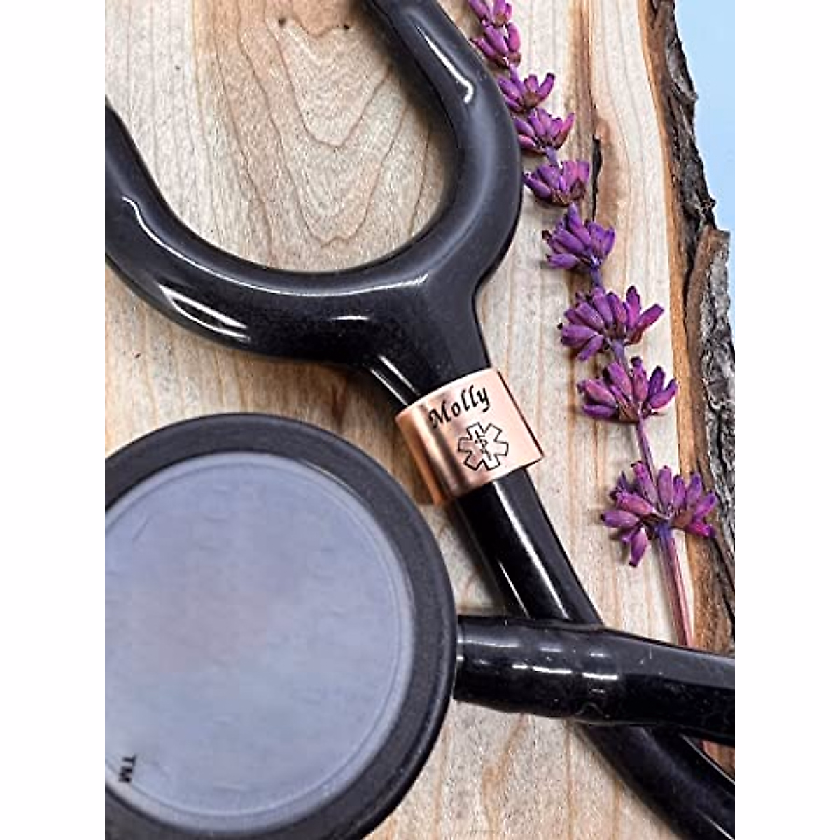 Stethoscope ID Tag for Nurses, Personalized Stethoscope Name Tag Custom Made Nursing ID Charm Graduation Gifts (Stethoscope ID Tag - Style 01)