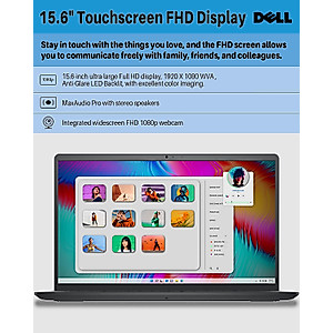 Dell Inspiron 15 2023 Newest Touchscreen Laptop for Business, 15.6" 1080p Anti-Glare, 13th Gen Intel Core i7-1355U(Up to 5GHz, 10 Cores), 16GB RAM, 1TB SSD, Wi-Fi 6, Win 11 Home, Bundle with JAWFOAL