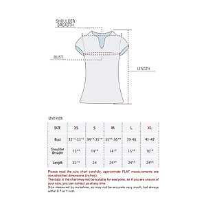 Saadiya Tennis Shirts for Women Short Sleeves, Solid Golf T Shirts V-Neck Running Shirts