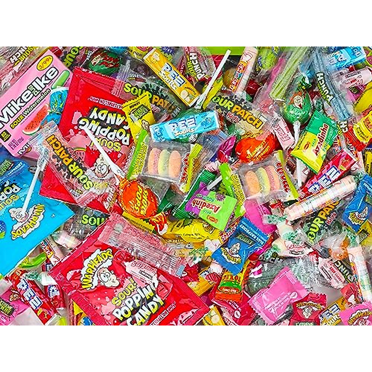 Bulk Sour Candy - Sour Candy Variety Pack - 2 Pounds - Extreme Sour Bulk Candies Mix - Individually Wrapped Candy Pinata - Assorted Candy for Goodie Bags - Sour Candy Party Favors for Kids