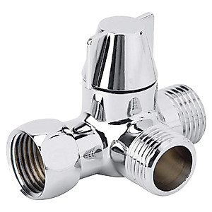 G1/2 Shower Three Way Tshaped A Diverter Connector Toilet Bidet Separator Faucet Splitter for Hroom Use